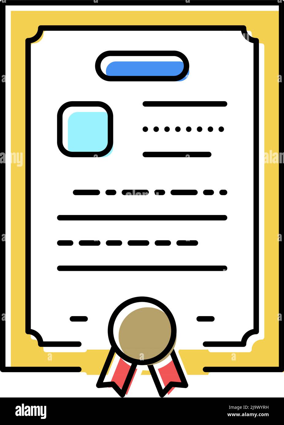 diploma certificate color icon vector illustration Stock Vector Image ...