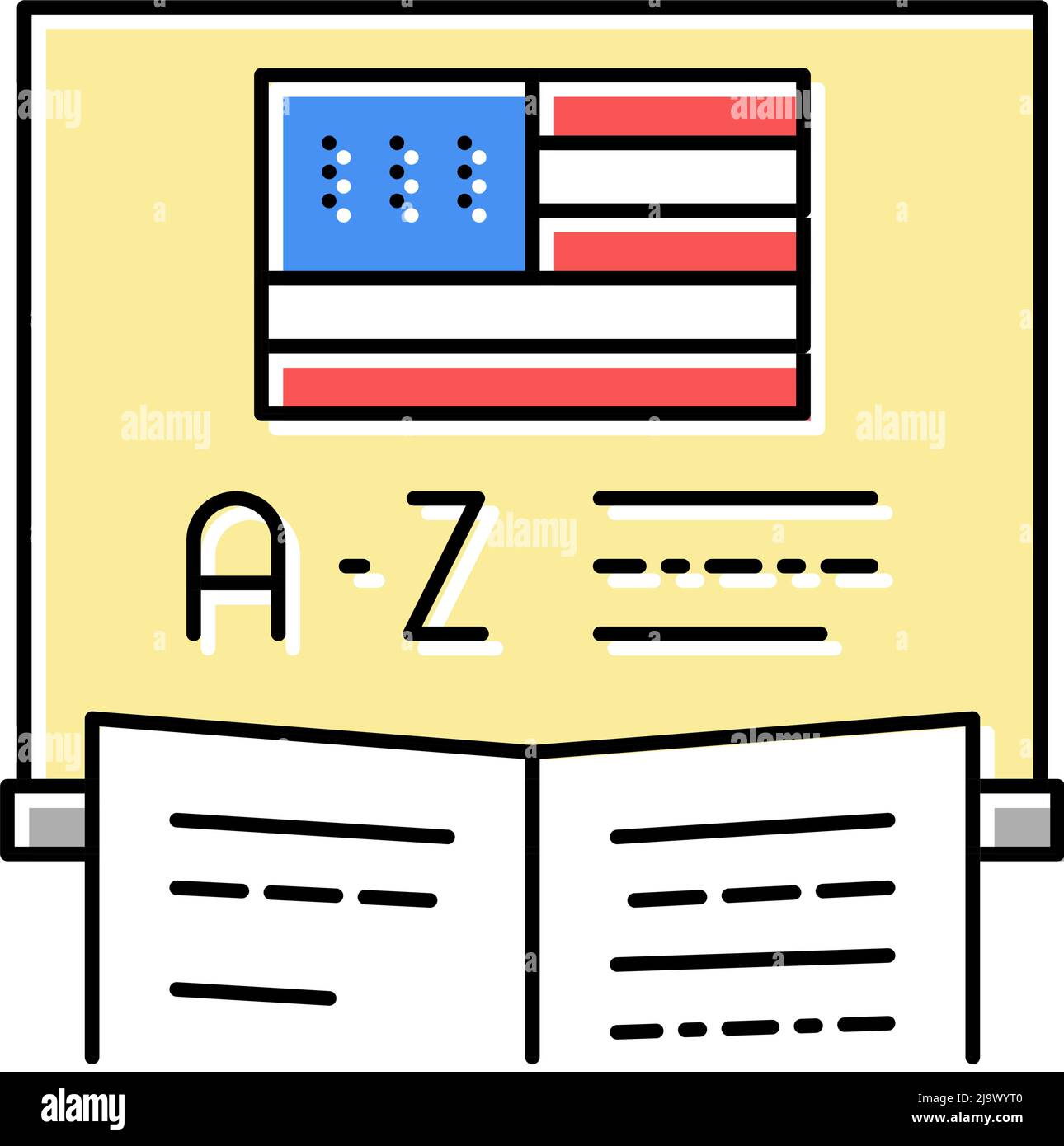 lesson english color icon vector illustration Stock Vector Image & Art ...