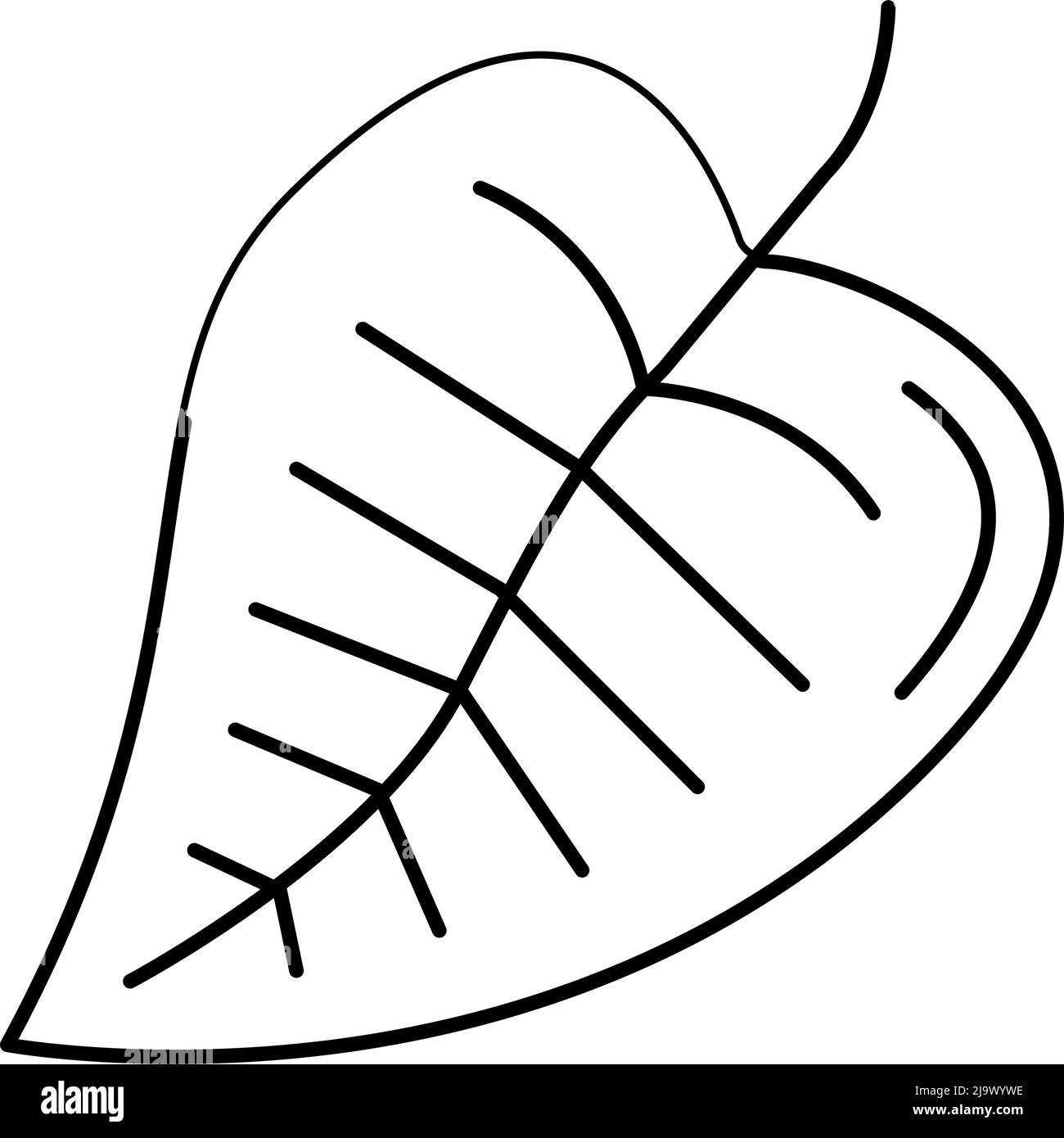 plant leaf line icon vector illustration Stock Vector Image & Art - Alamy