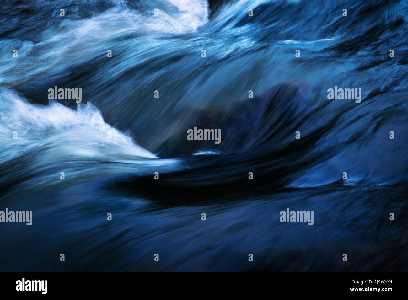 abstract background details blue waves on the river Stock Photo - Alamy