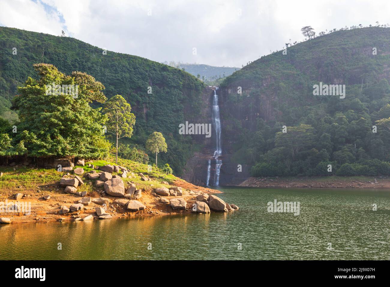 Beautiful waterfall on Sri Lanka Stock Photo - Alamy
