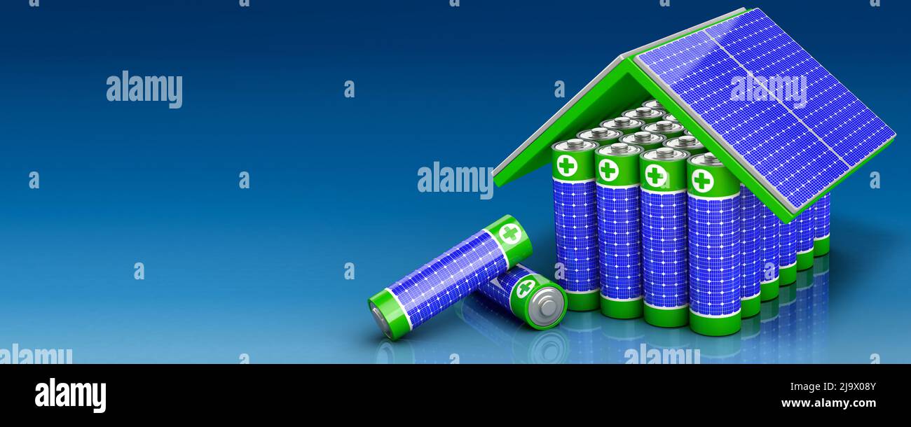 Solar power system, banner format Stock Photo - Alamy