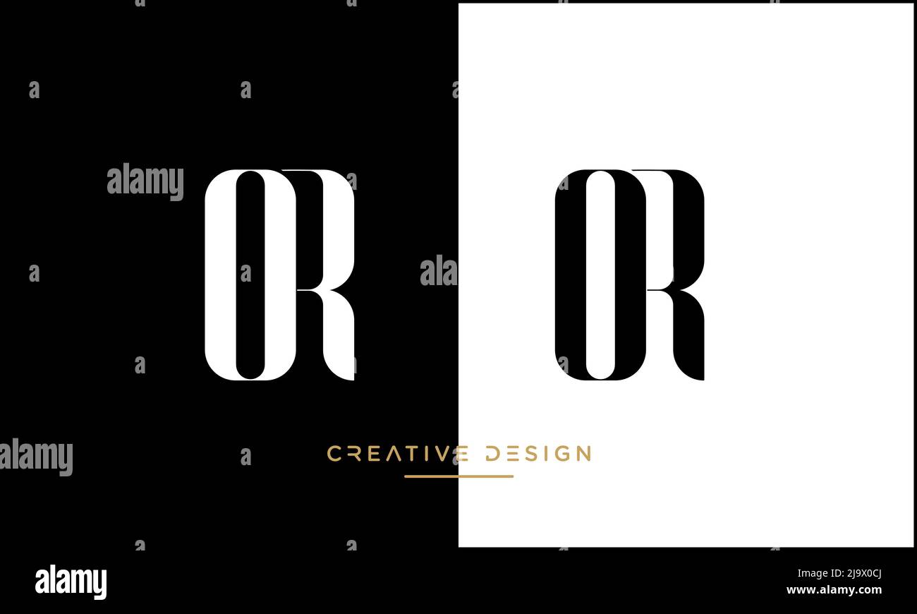 Alphabet Letters OR or RO Abstract Logo Stock Vector Image & Art - Alamy