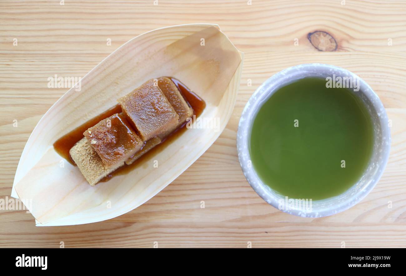 Delectable Japanese Traditional Confection Called Warabimochi in ...