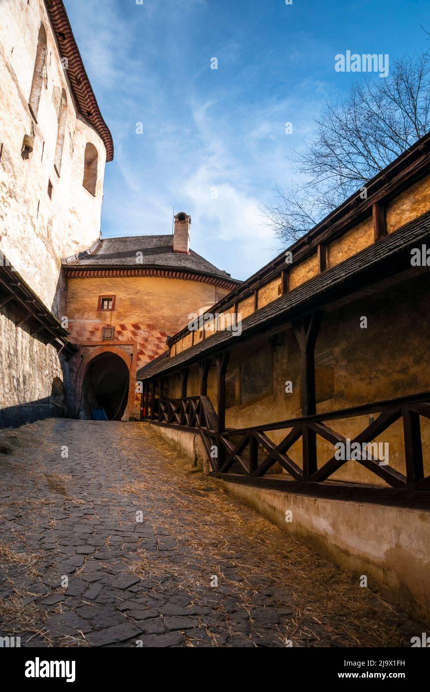 Ovara Castle trap door entrance in Oravsky Podzamok, Slovakia Stock ...