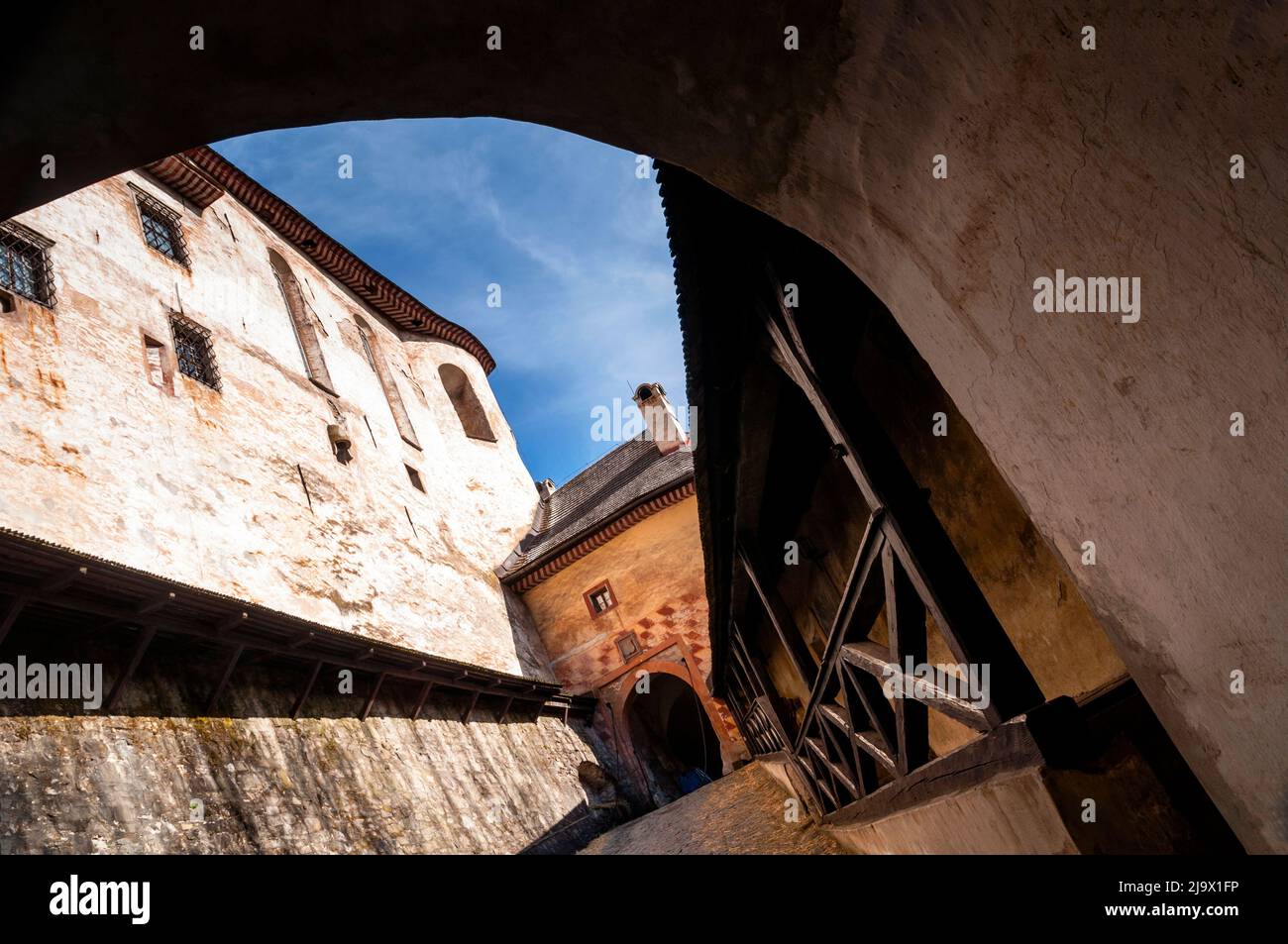 Ovara Castle trap door entrance in Oravsky Podzamok, Slovakia Stock ...
