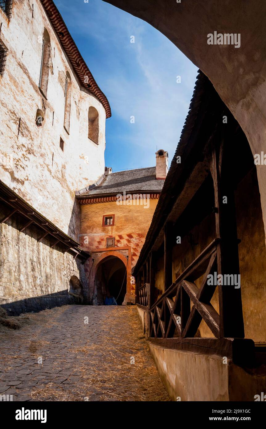Ovara Castle trap door entrance in Oravsky Podzamok, Slovakia Stock ...