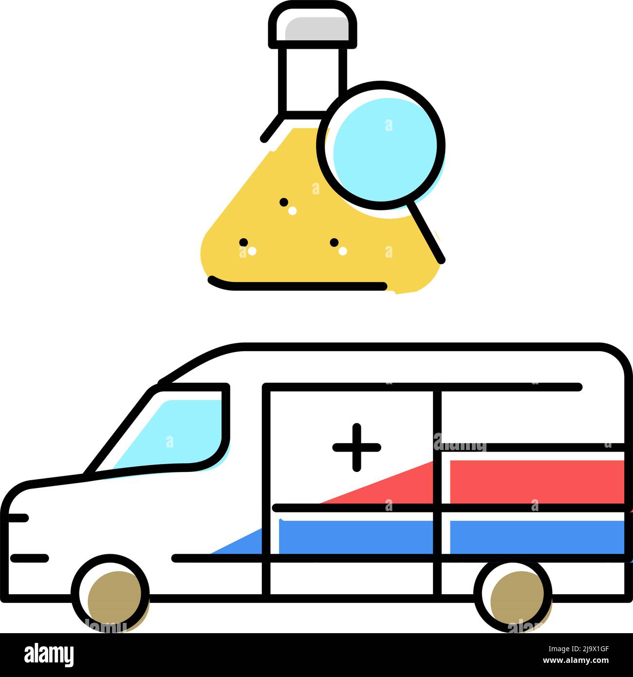 mobile drug testing color icon vector illustration Stock Vector Image ...
