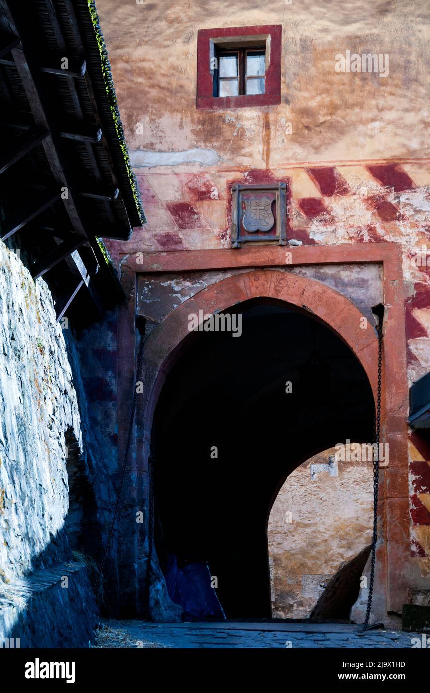 Orava Castle trap door entrance in Oravsky Podzamok, Slovakia Stock ...