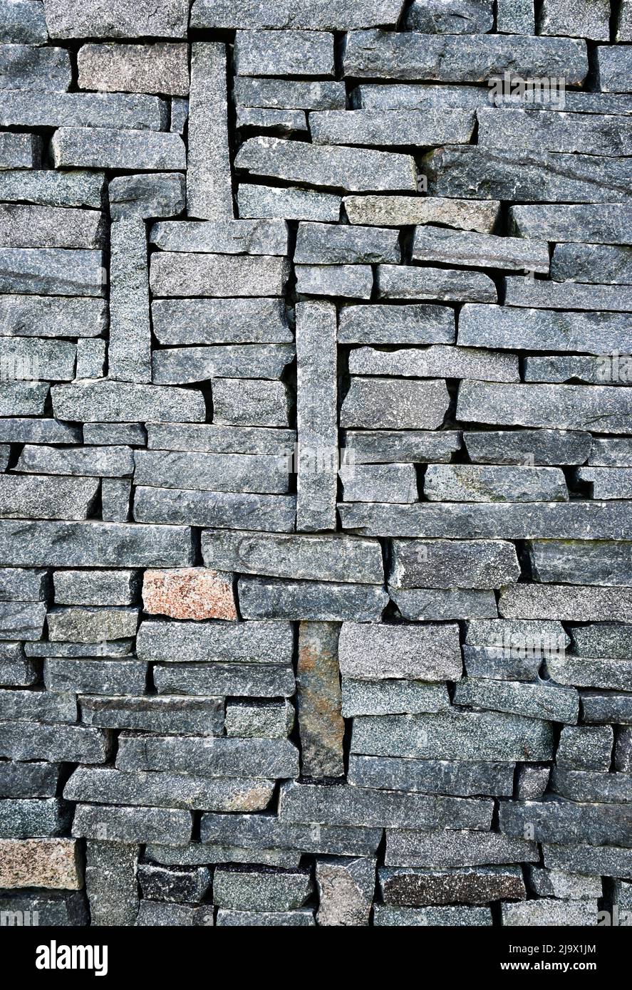background or texture detail on natural stone facing Stock Photo - Alamy