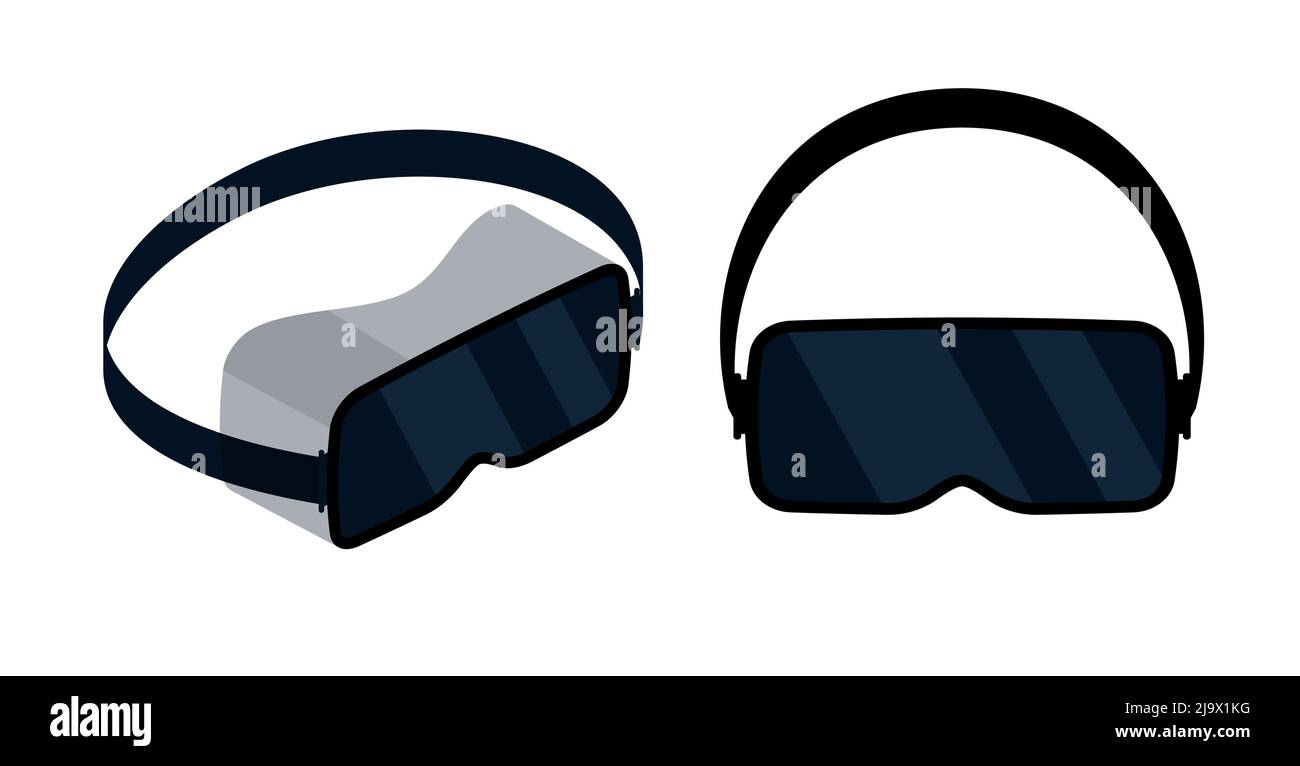 VR glasses vector virtual reality headset icon. Virtual reality helmet ...