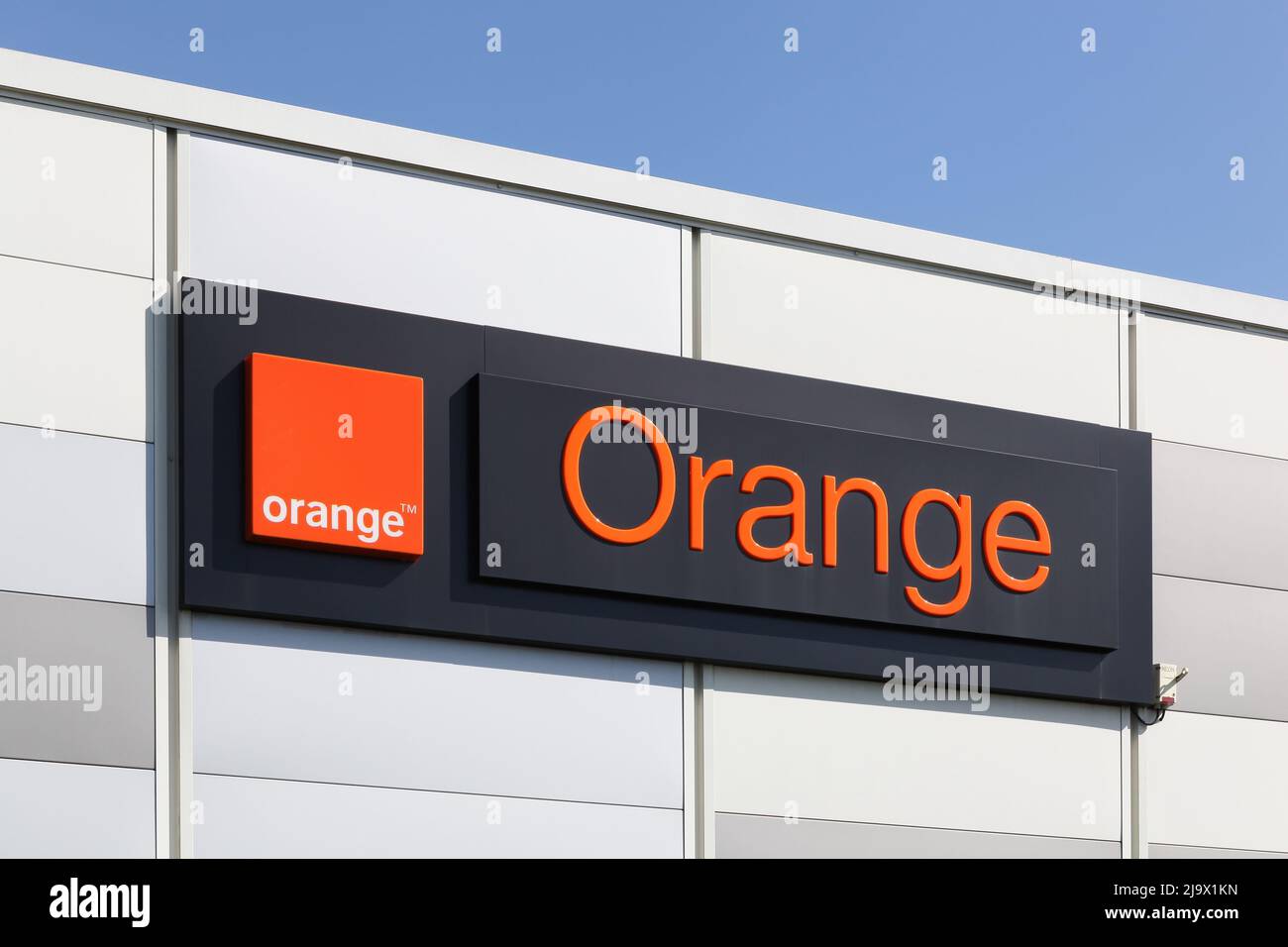 Logo orange telecommunications company logo sign hi-res stock ...