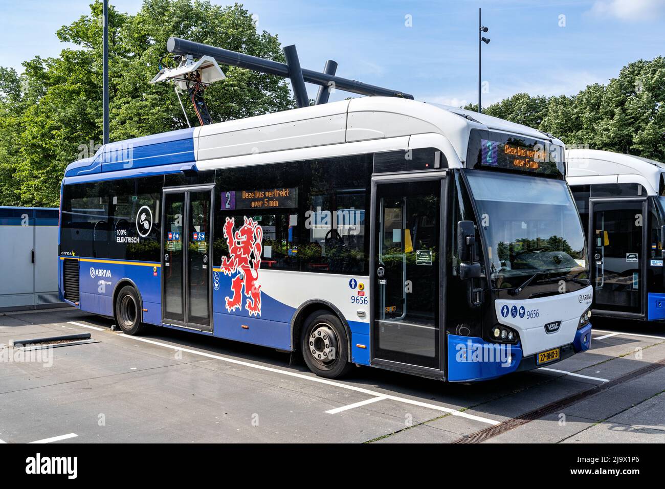 Arriva Limburg VDL Citea LLE-99 Electric bus at charging station Stock ...