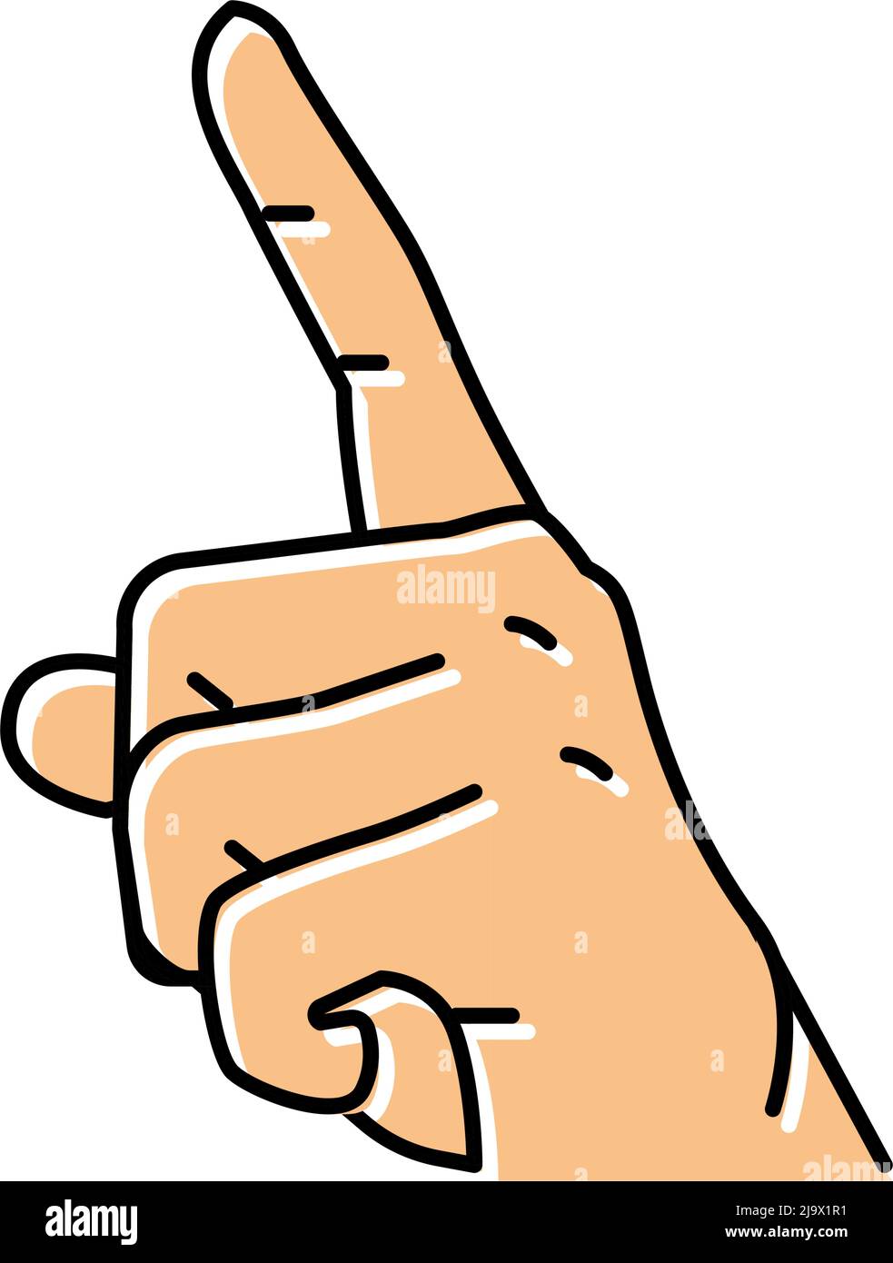 attention hand gesture color icon vector illustration Stock Vector ...