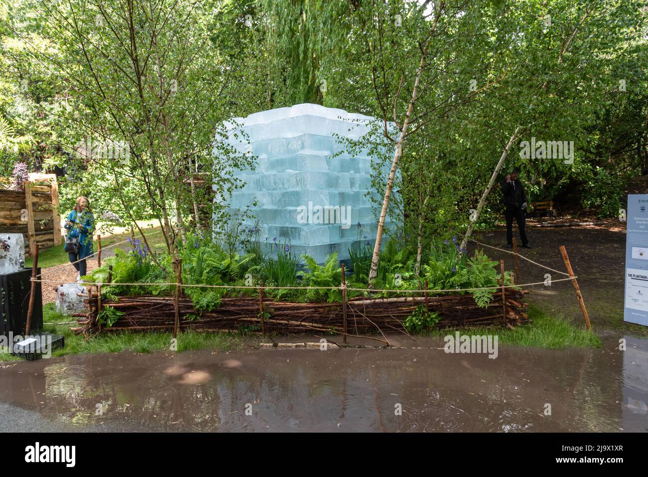 Heavy rain at Chelsea Flower Show Stock Photo - Alamy