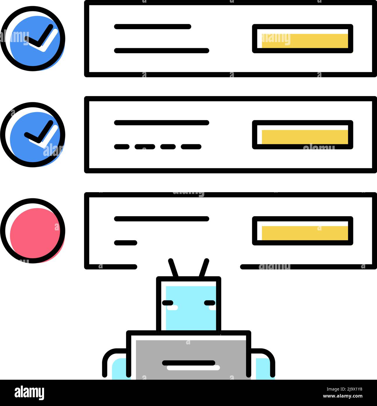 guideline system color icon vector illustration Stock Vector Image ...
