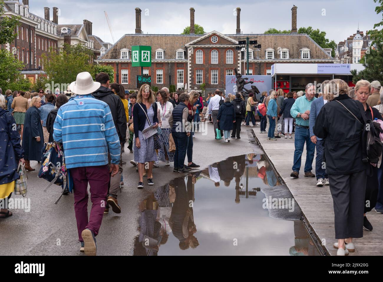 Heavy rain at Chelsea Flower Show Stock Photo - Alamy