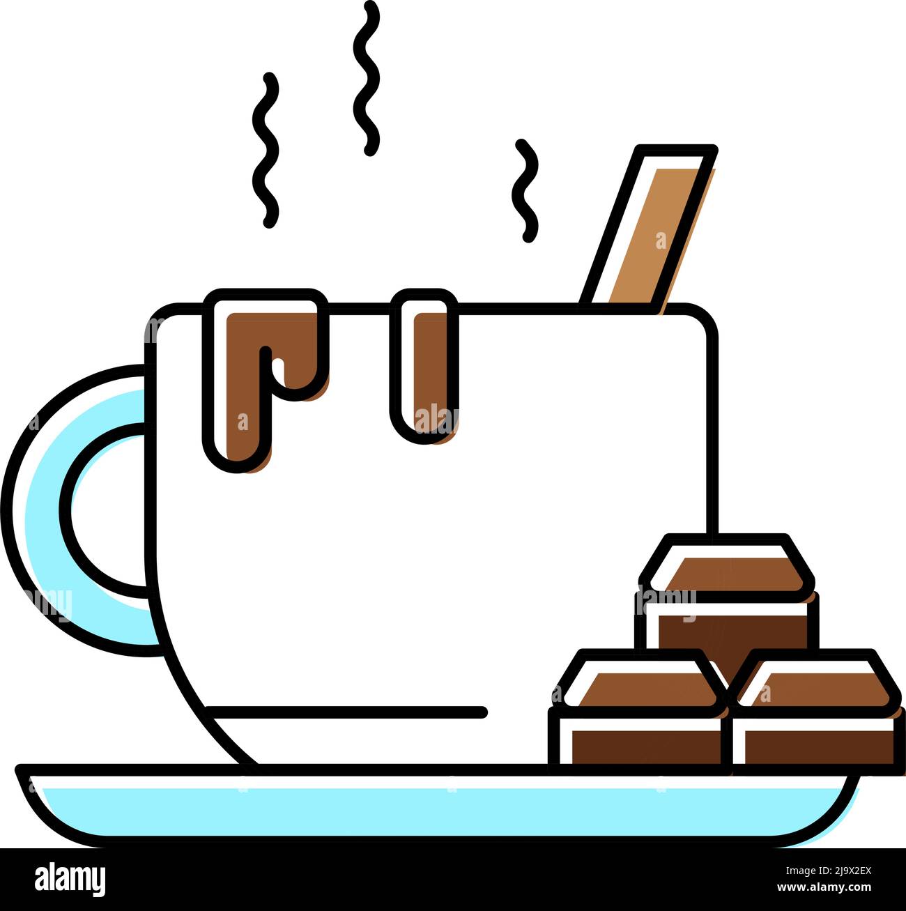 coffee chocolate color icon vector illustration Stock Vector Image ...