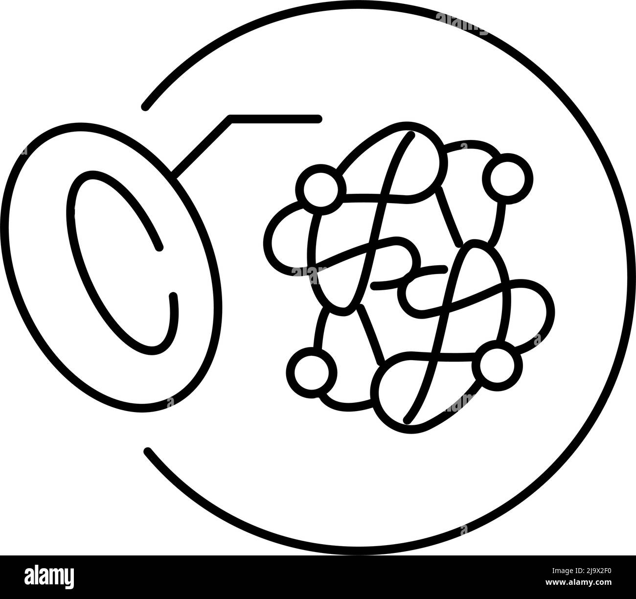 hemoglobin for blood line icon vector illustration Stock Vector Image ...