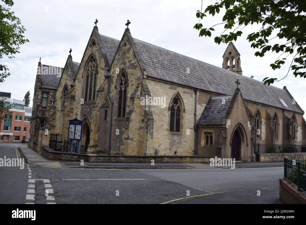 brick church uk old traditional Stock Photo - Alamy