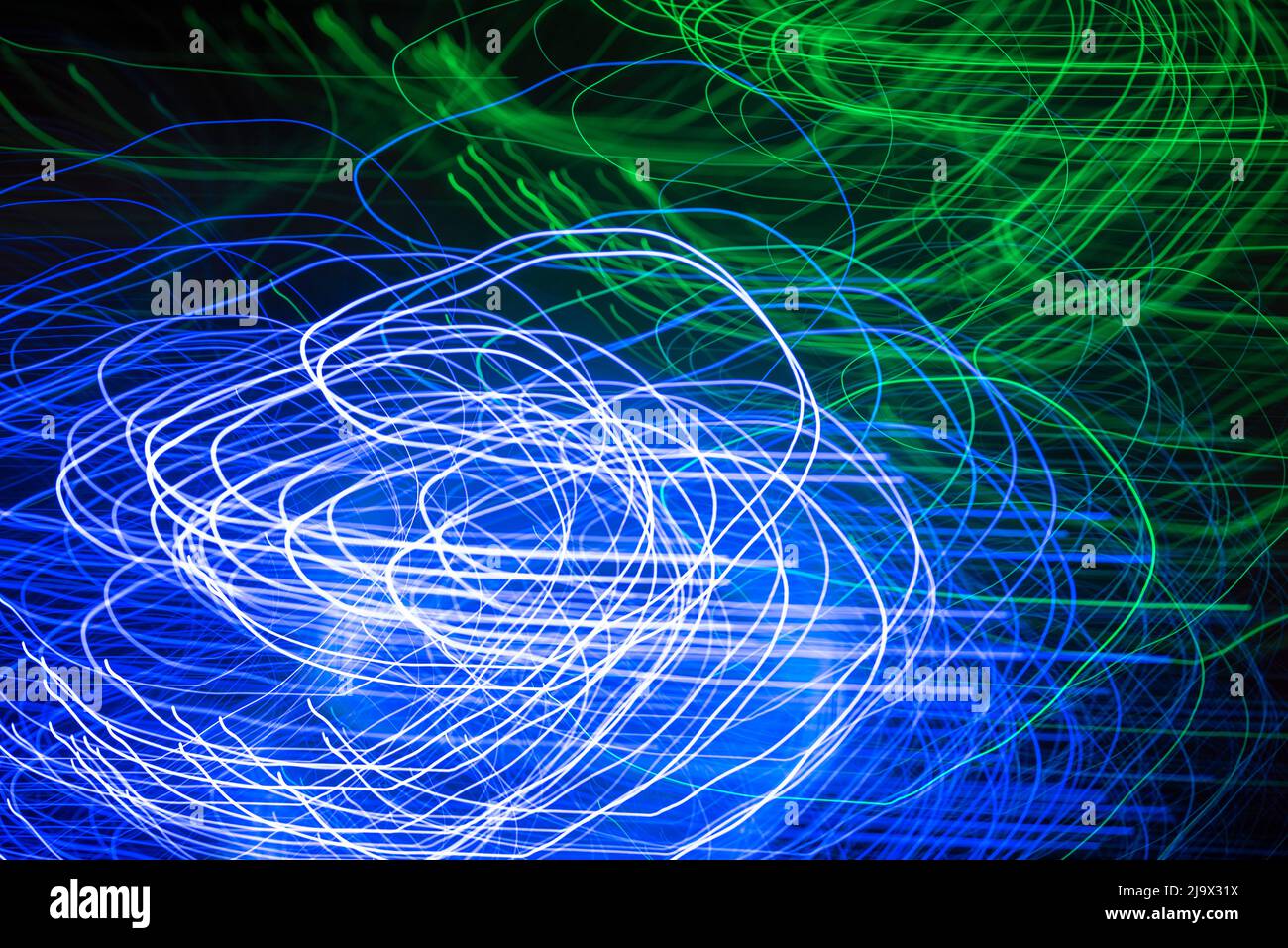 Colorful psychedelic lights and shadows in a dazzling stream of diverse ...