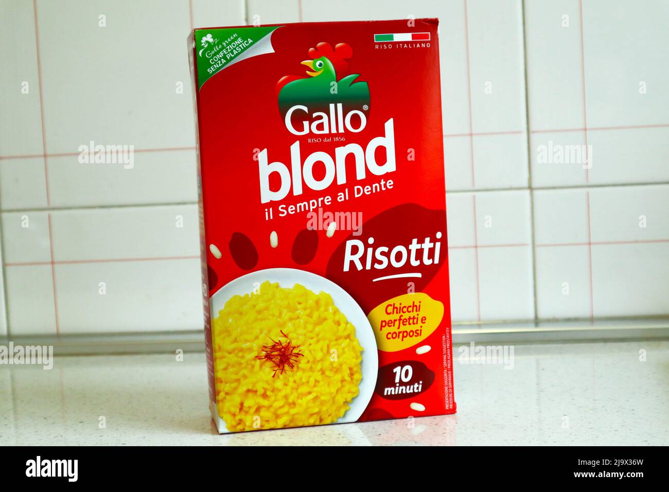 Italian long grain parboiled RICE produced by RISO GALLO S.p.A Stock ...