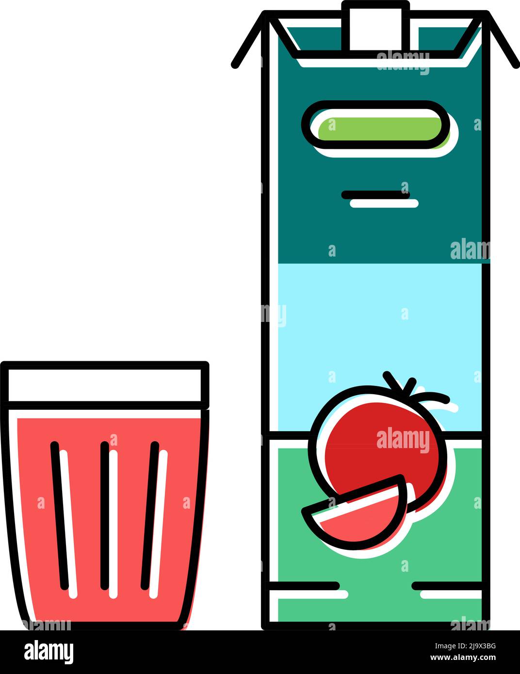 Juice tomato color icon Stock Vector Images - Alamy