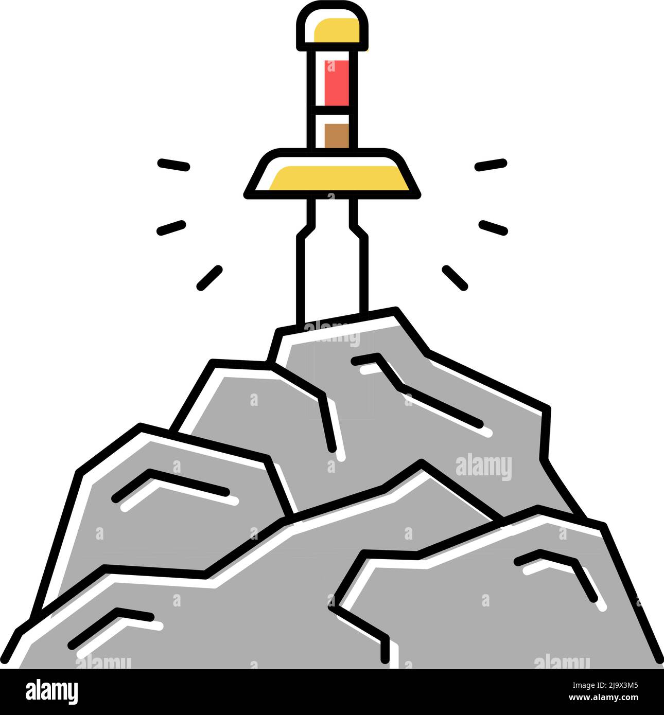 Sword fairy tale line hi-res stock photography and images - Alamy