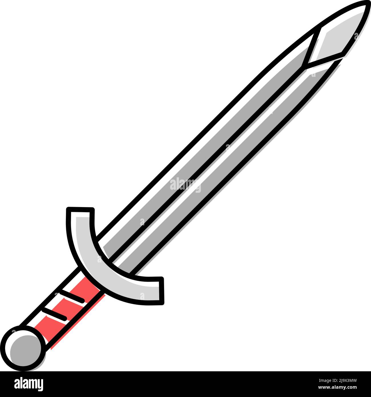 sword weapon color icon vector illustration Stock Vector Image & Art ...