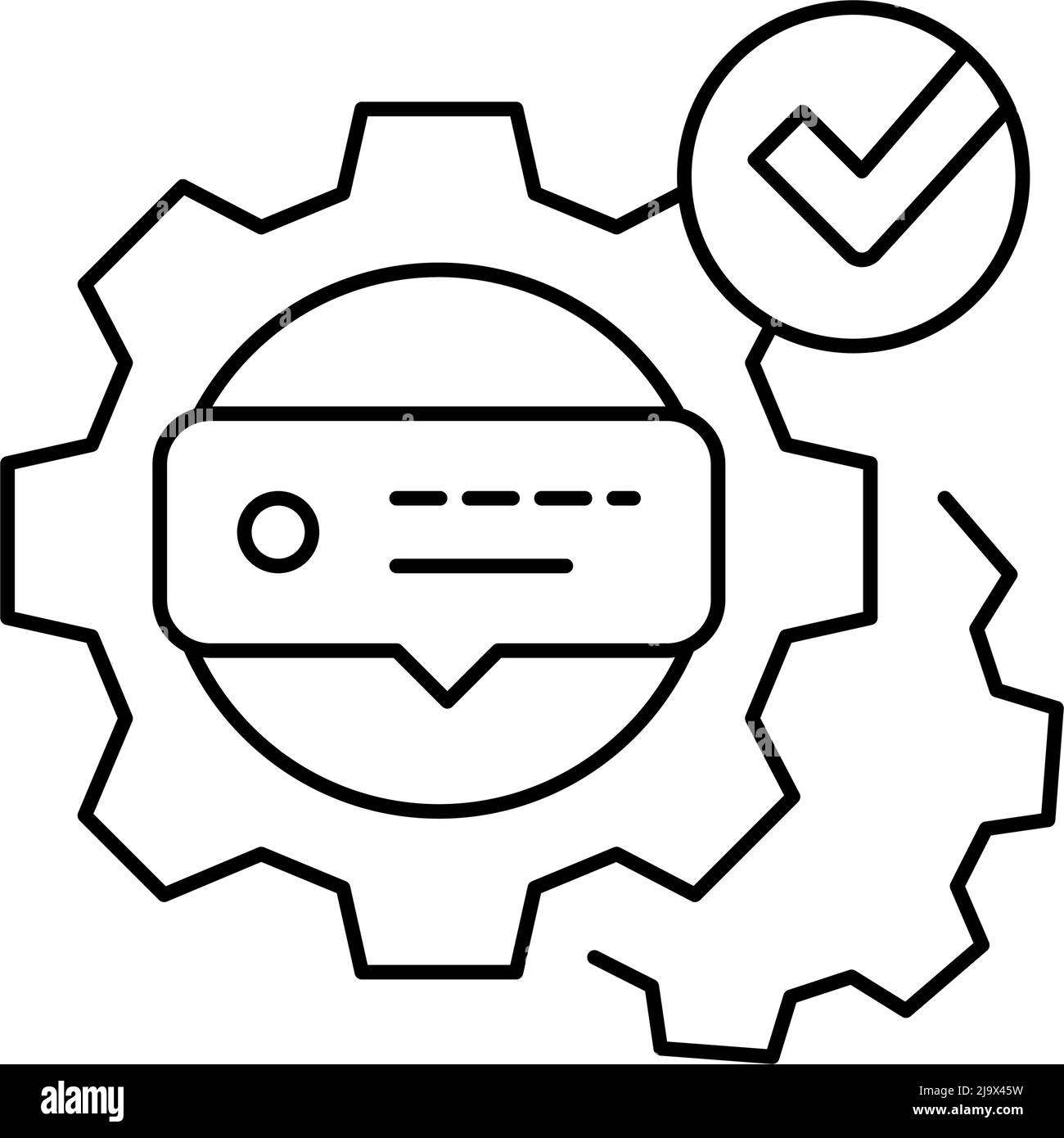 tutorial processing line icon vector illustration Stock Vector Image ...