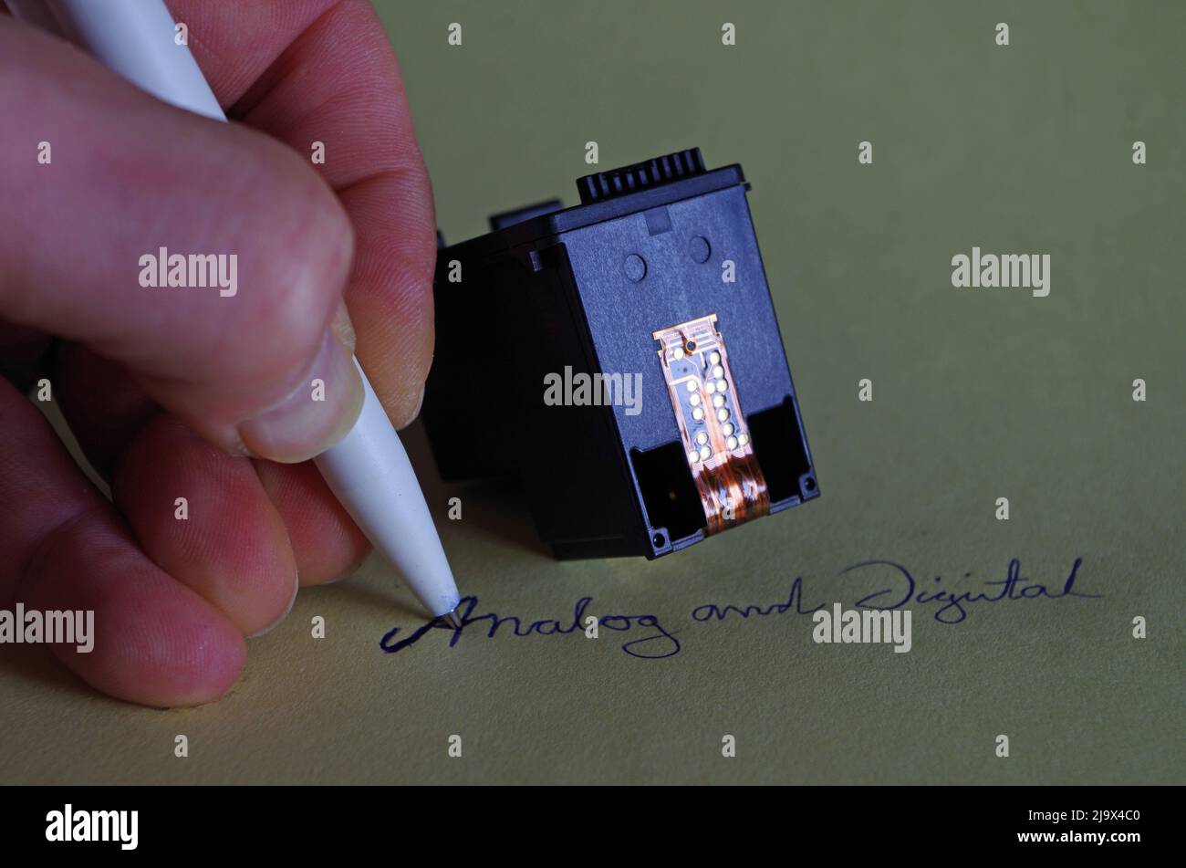 Beispiel für Analog und Digital Stock Photo - Alamy