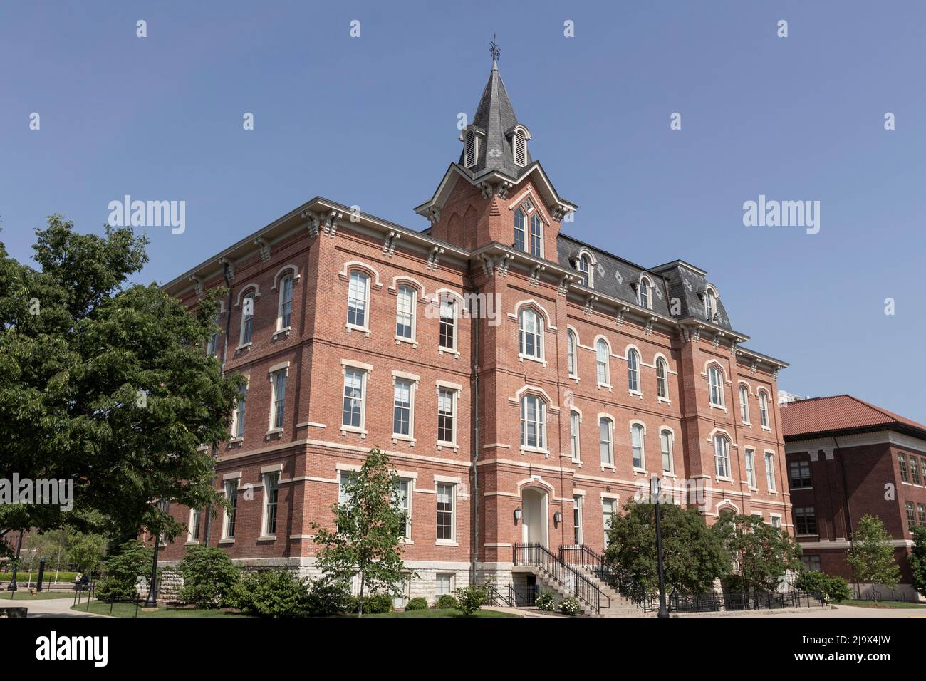West Lafayette - Circa May 2022: University Hall on the campus of ...
