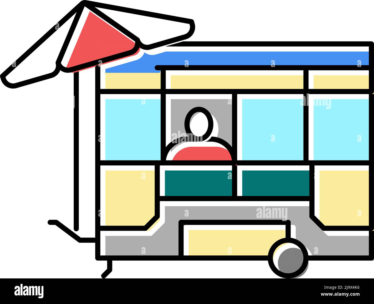 food cart color icon vector illustration Stock Vector Image & Art - Alamy
