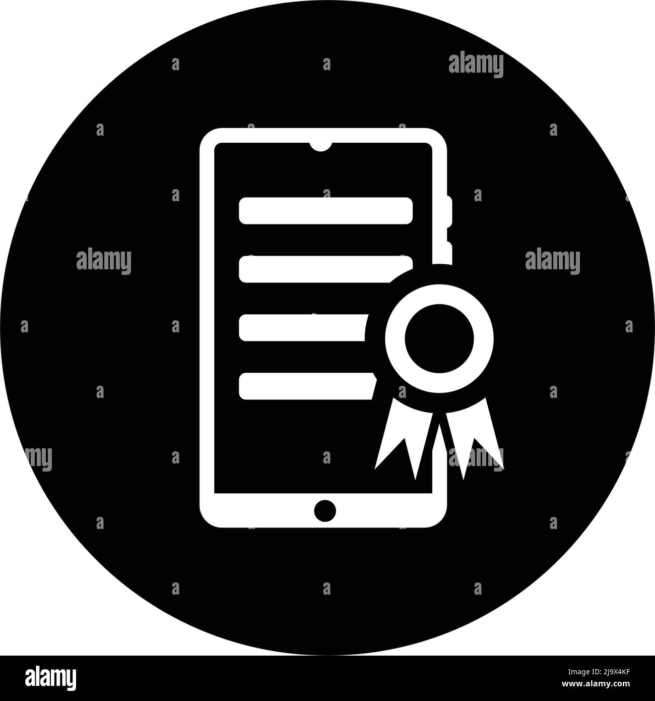 Diploma online mobile icon Cut Out Stock Images & Pictures - Alamy