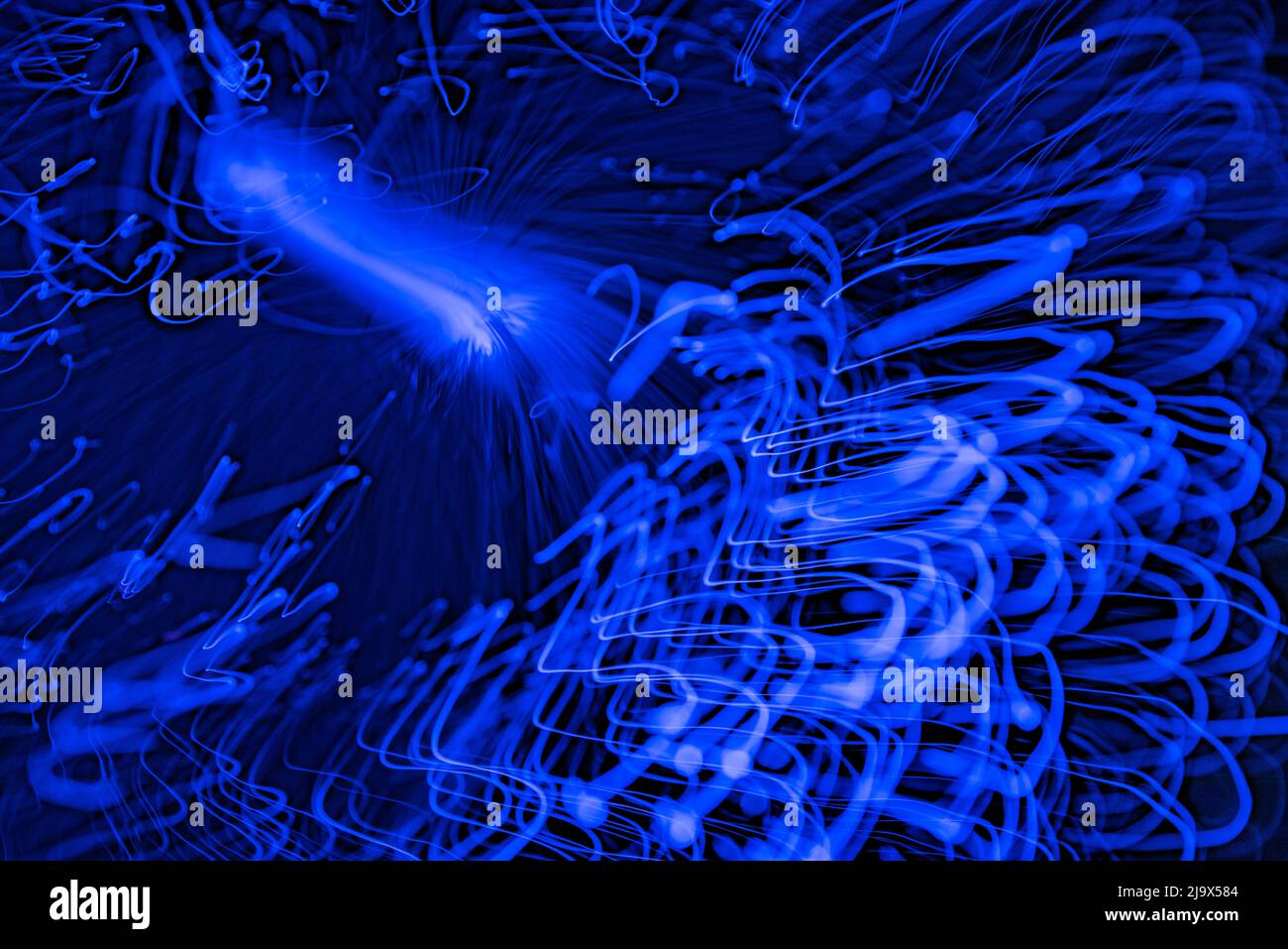 Colorful psychedelic lights and shadows in a dazzling stream of diverse ...
