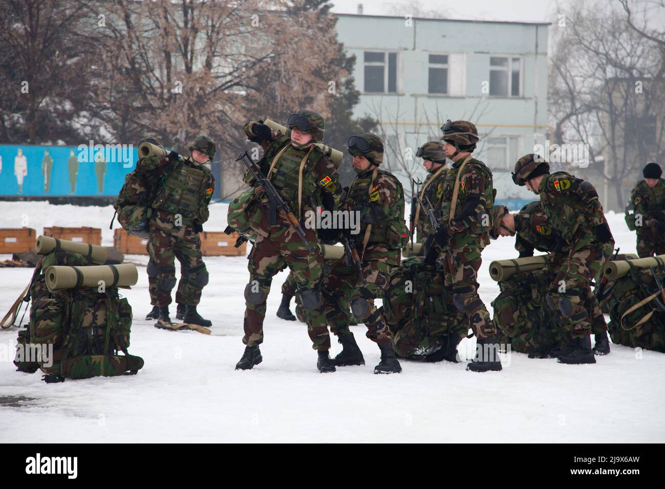 The 22nd peacekeeping battalion, part of the armed forces of Moldova ...