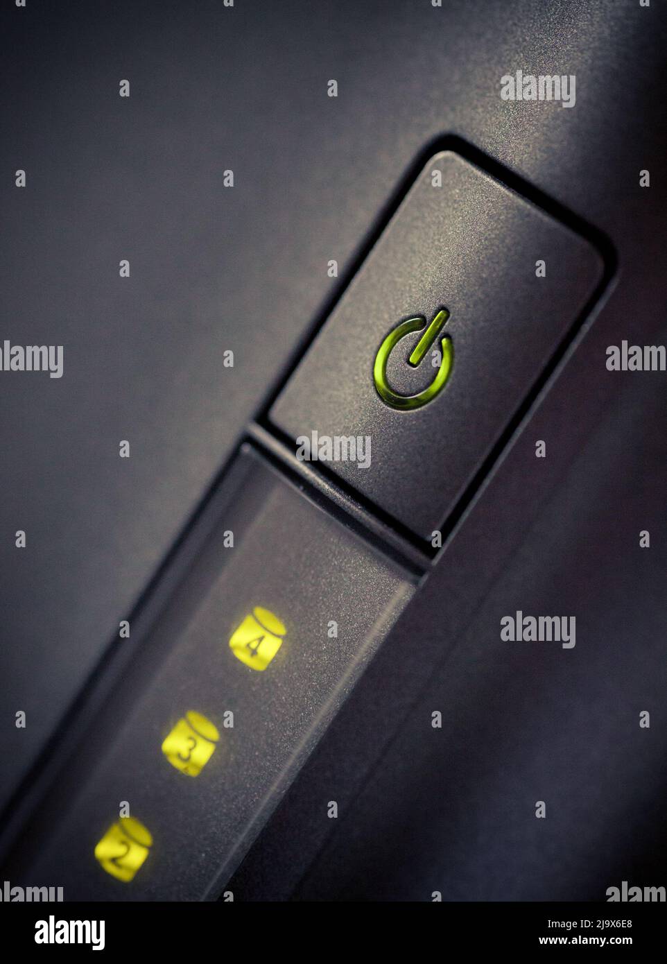 Glowing power button hi-res stock photography and images - Alamy