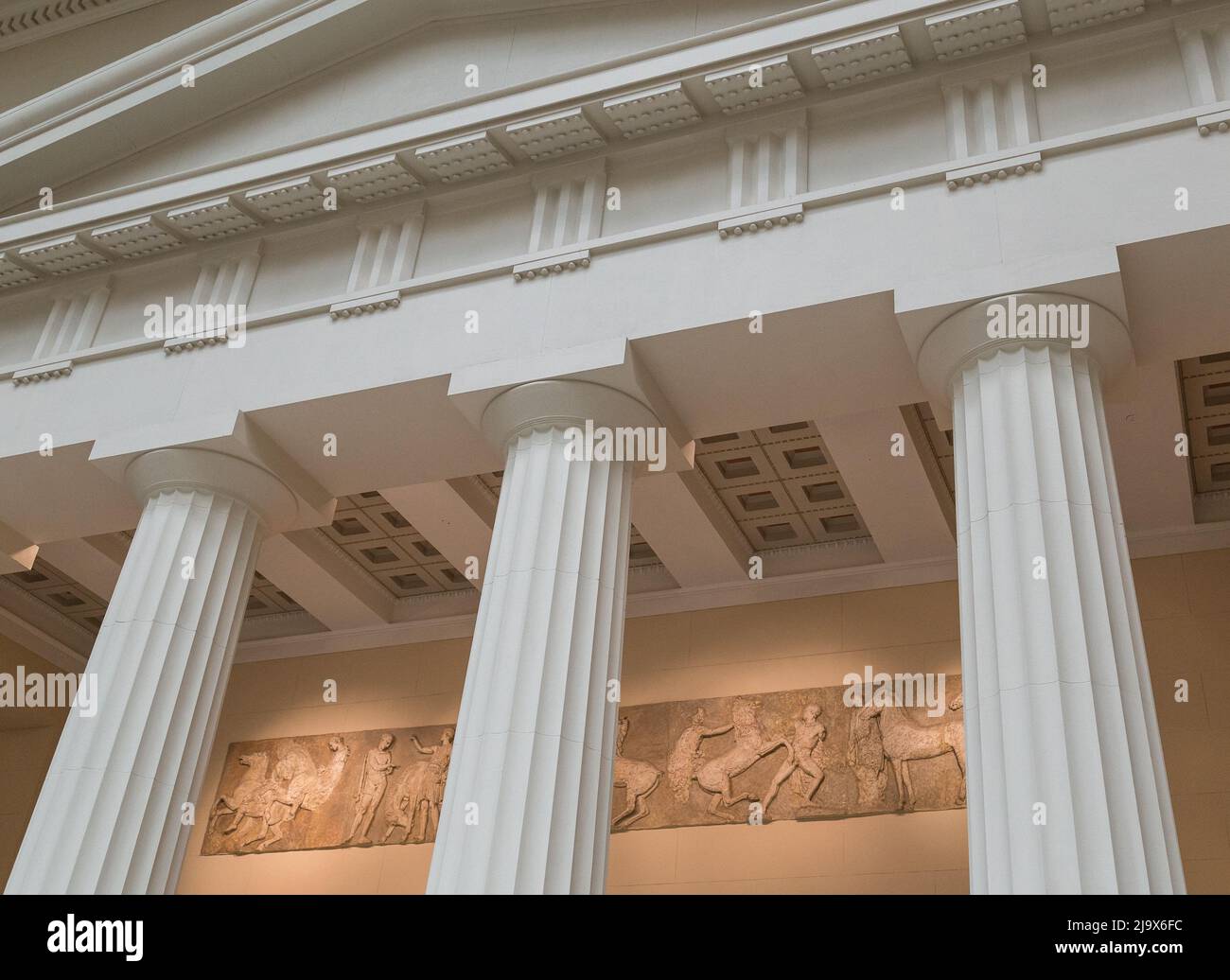 Pillars in old greek temple Stock Photo - Alamy
