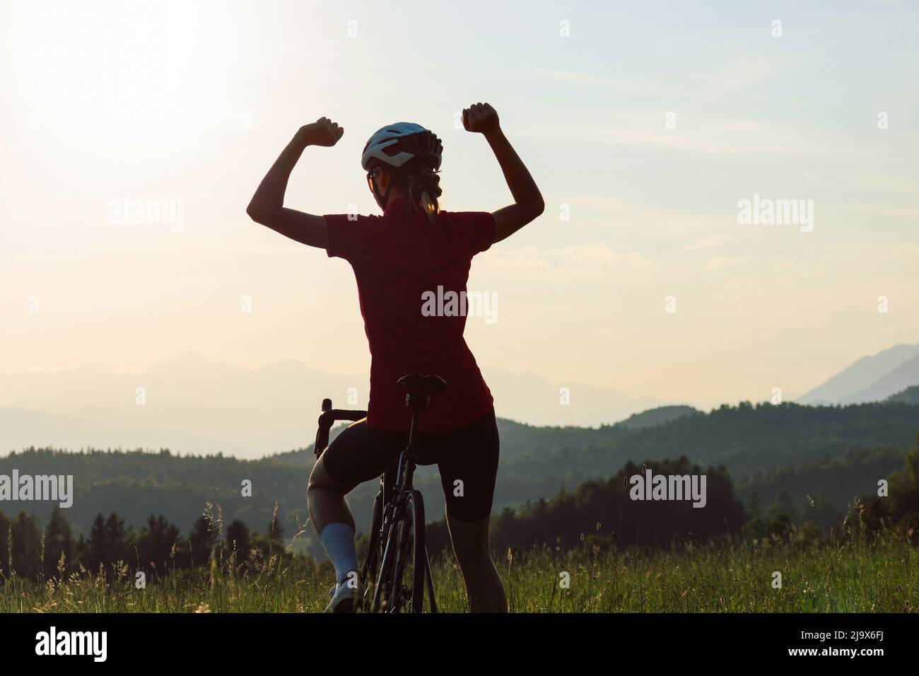 Female bike racer hi-res stock photography and images - Alamy