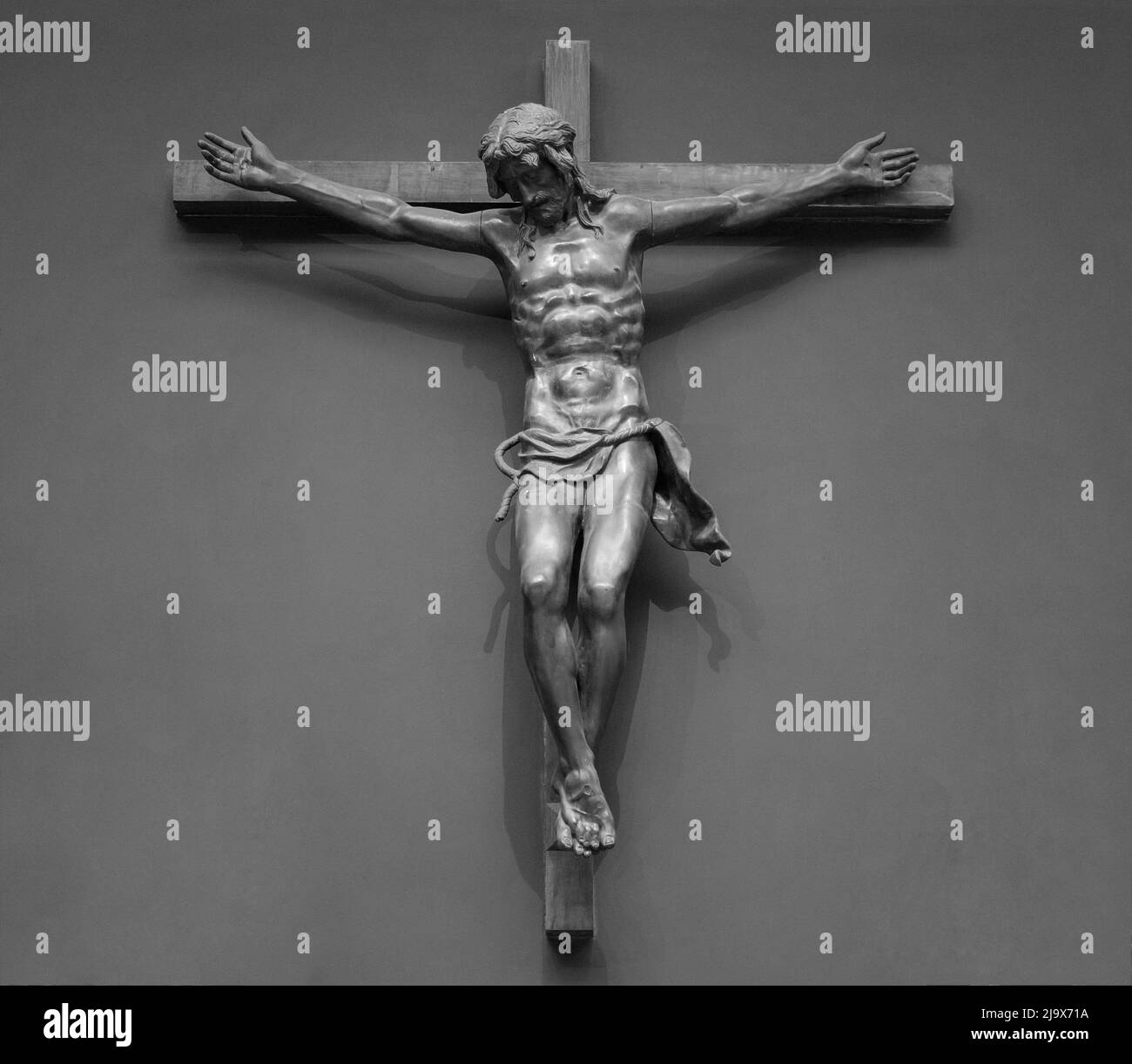 Church cross on wall Black and White Stock Photos & Images - Alamy