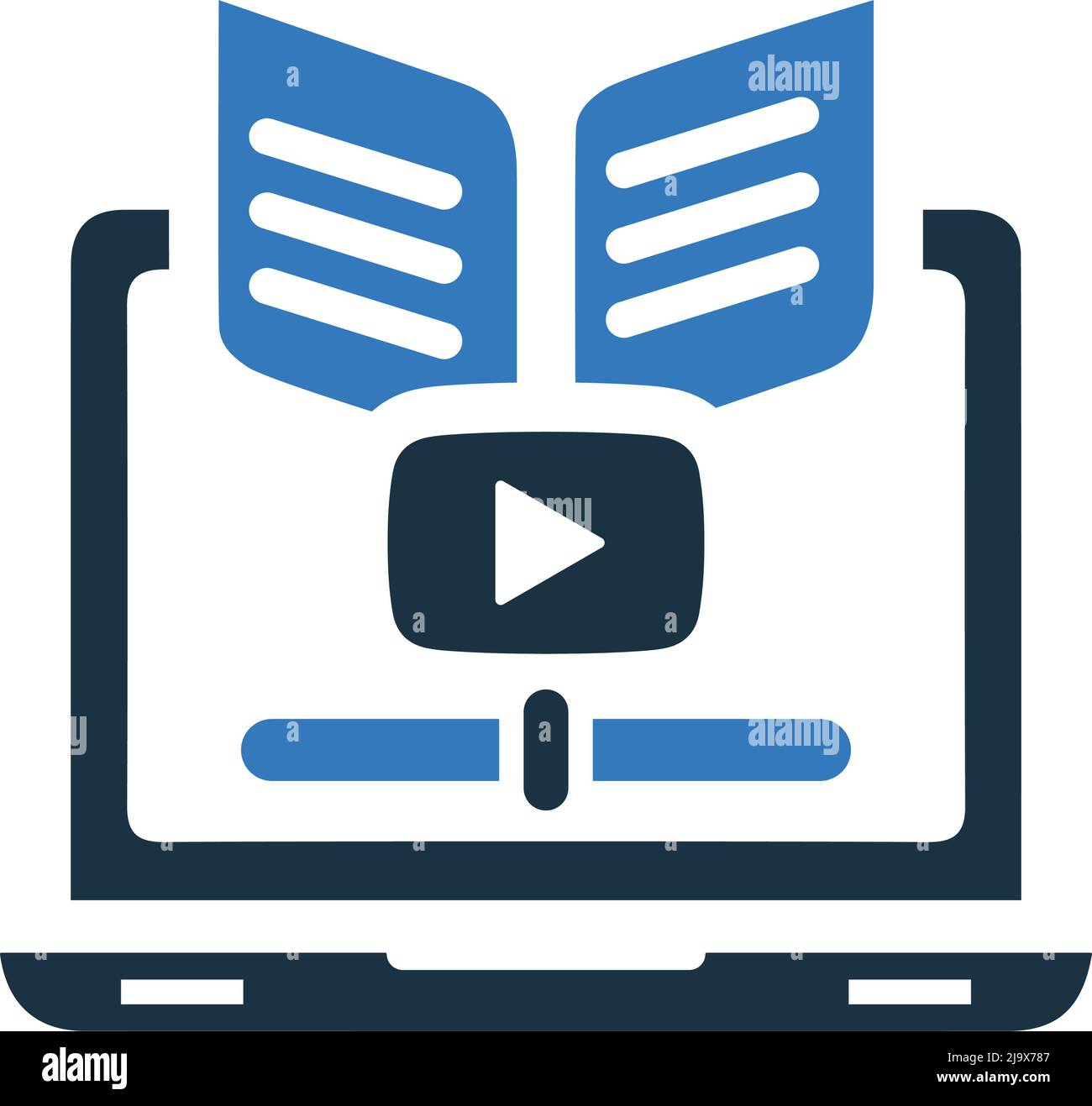 Tutorial, e-book, video icon. Beautiful design and fully editable ...