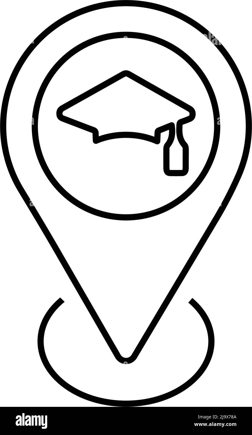 University, location icon - Perfect use for print media, web, stock ...