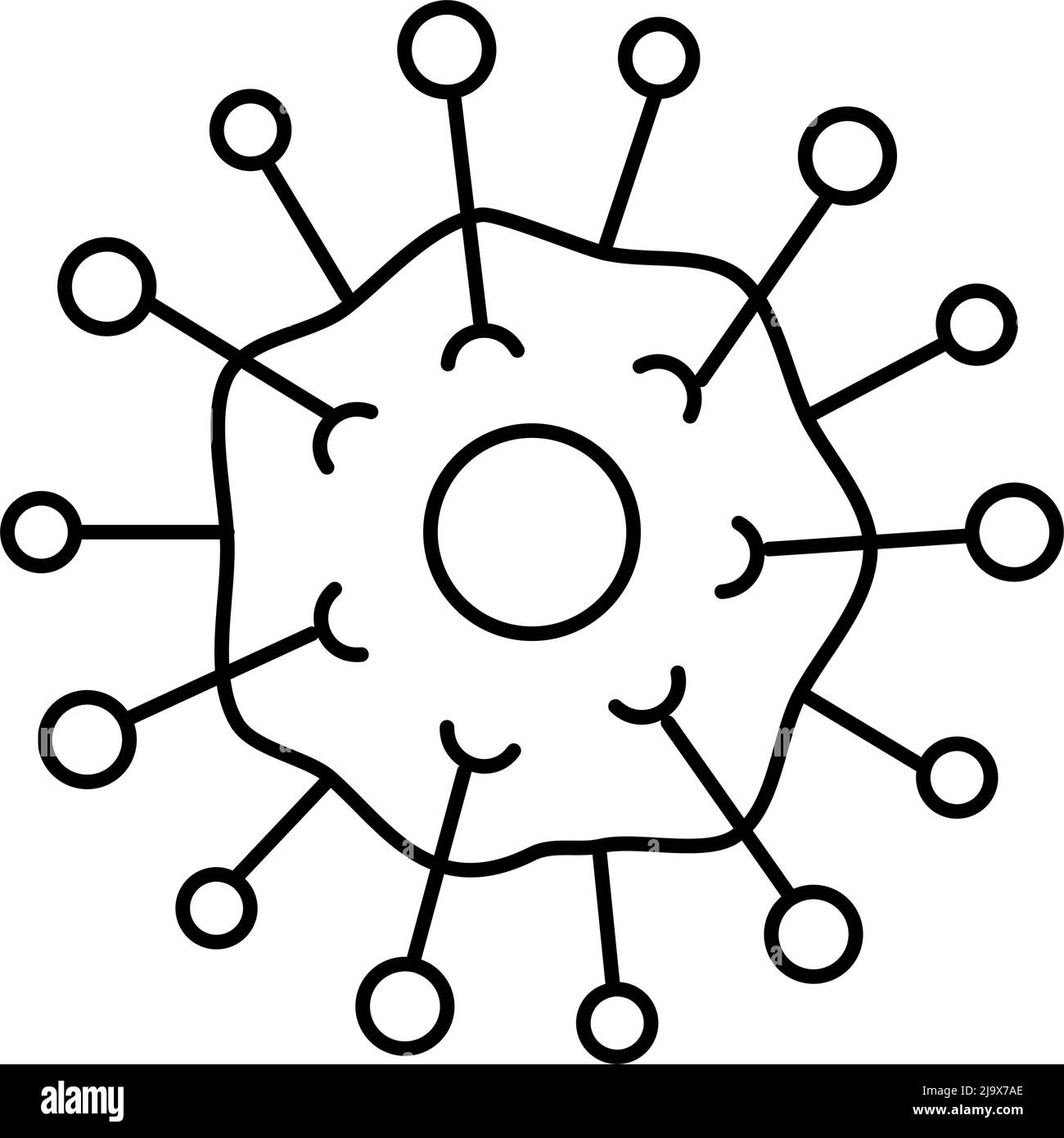 virus disease line icon vector illustration Stock Vector Image & Art ...
