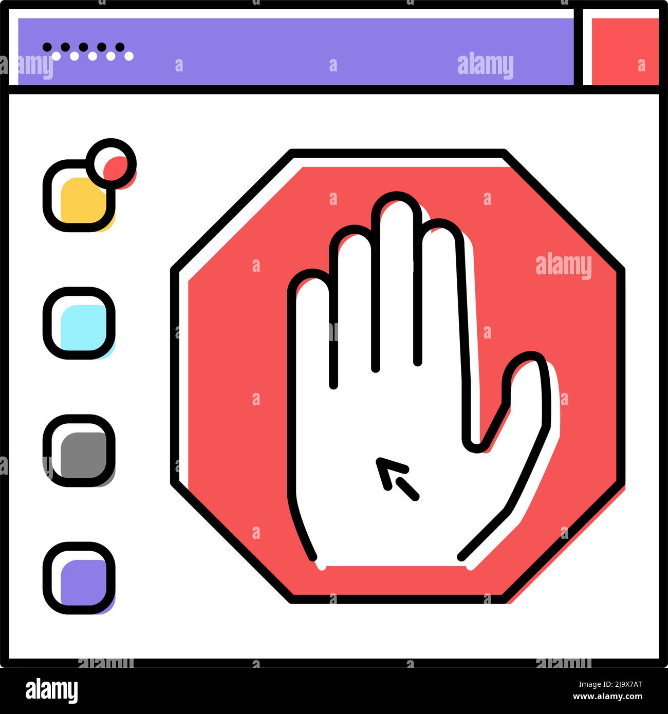 deplatforming system color icon vector illustration Stock Vector Image ...
