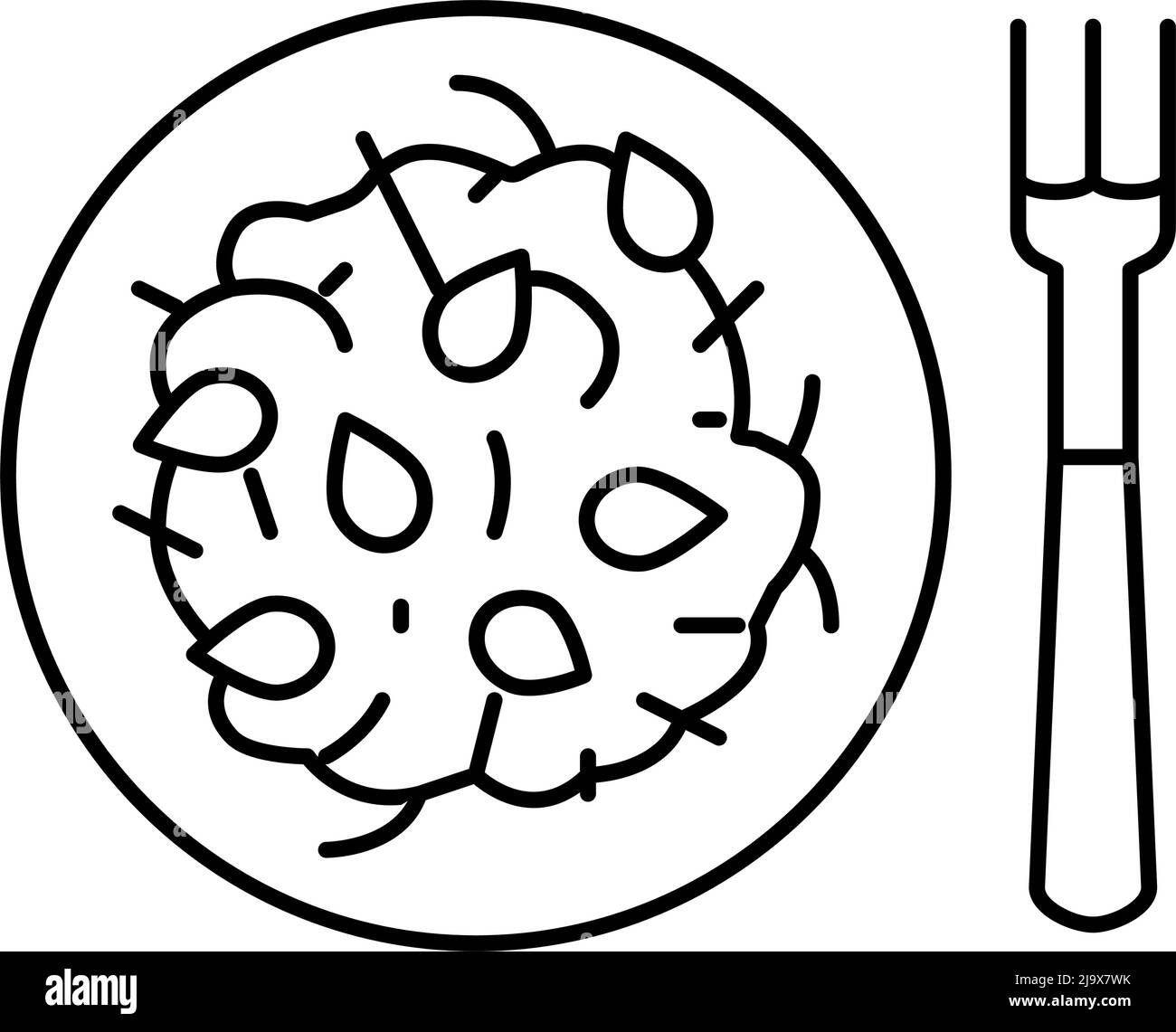 italian pasta line icon vector illustration Stock Vector Image & Art ...