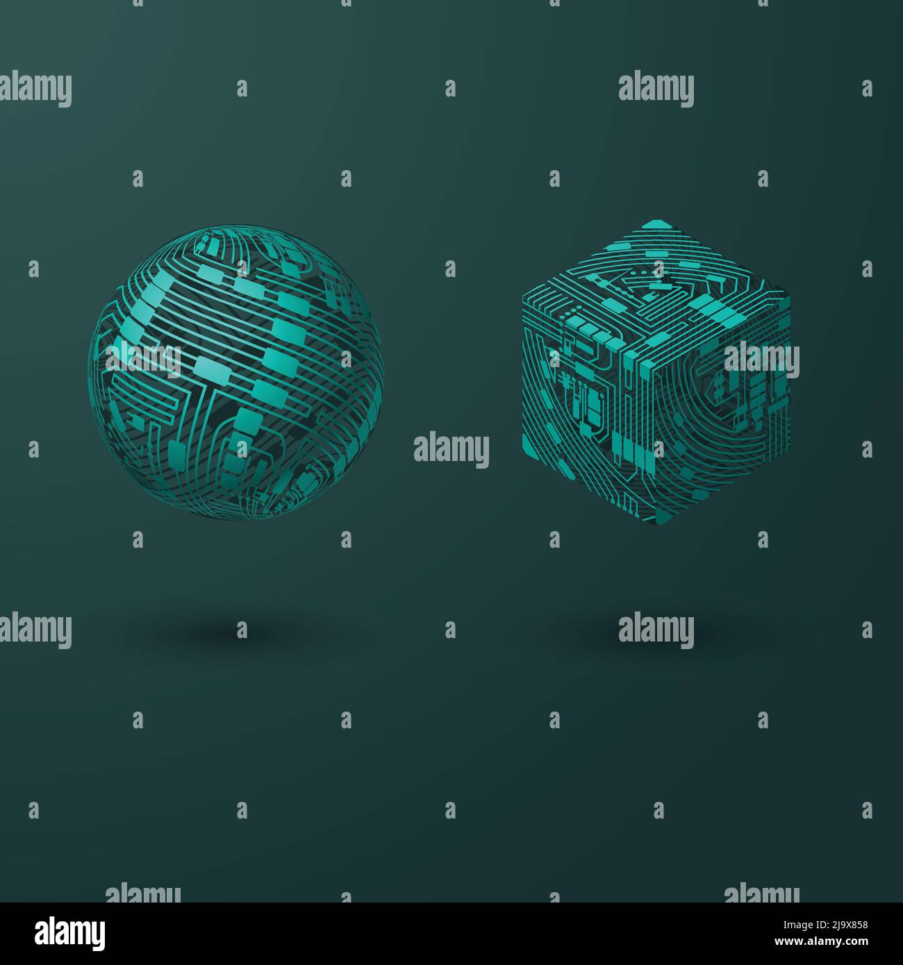Futuristic web network circuit Stock Vector Images - Alamy