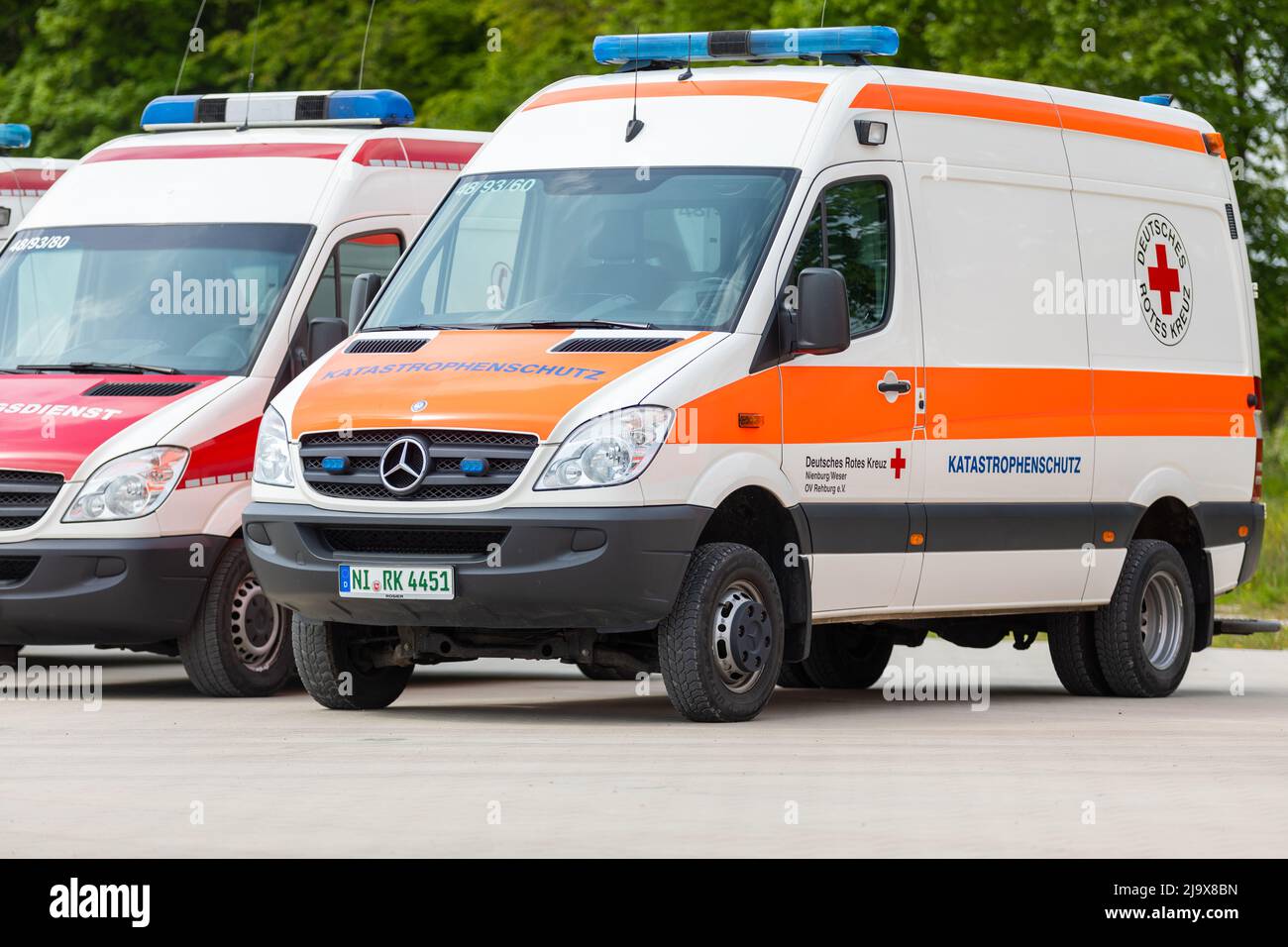 Nienburg/Weser, Germany. May 07, 2022: Ambulance from the German Red ...