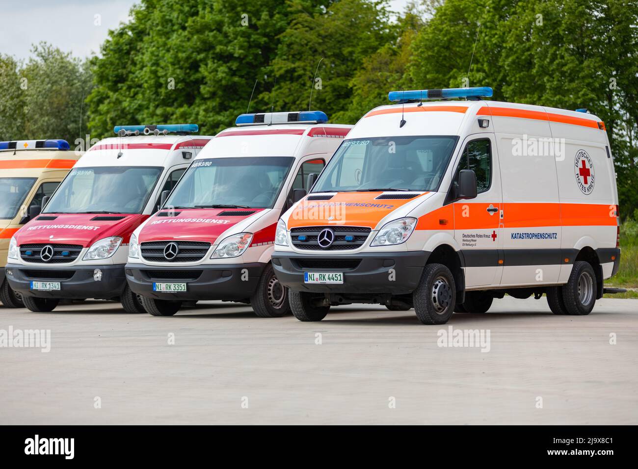 Nienburg/Weser, Germany. May 07, 2022: Ambulance from the German Red ...