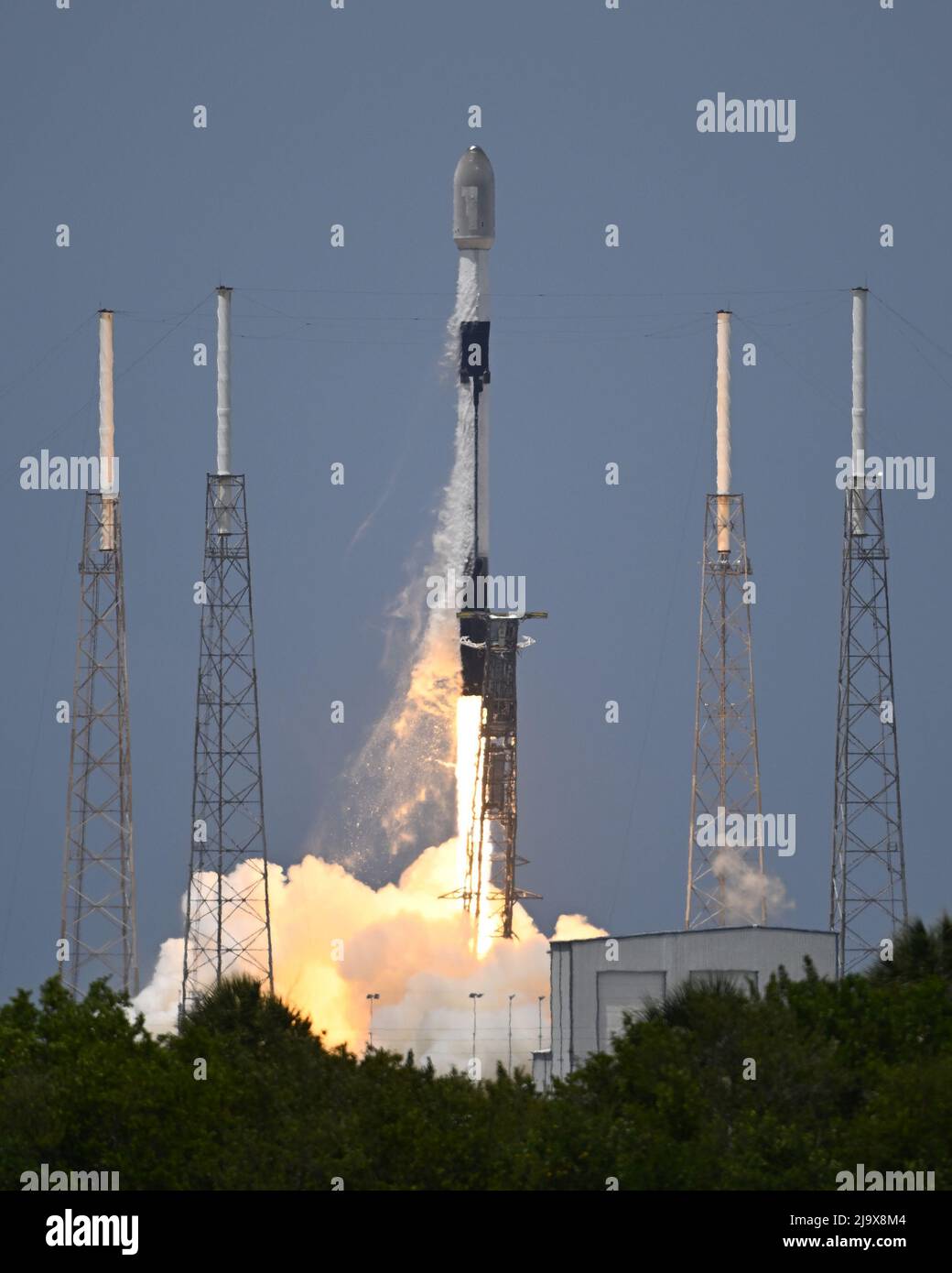 A SpaceX Falcon 8 rocket launches the Transporter 5 payload into sun ...