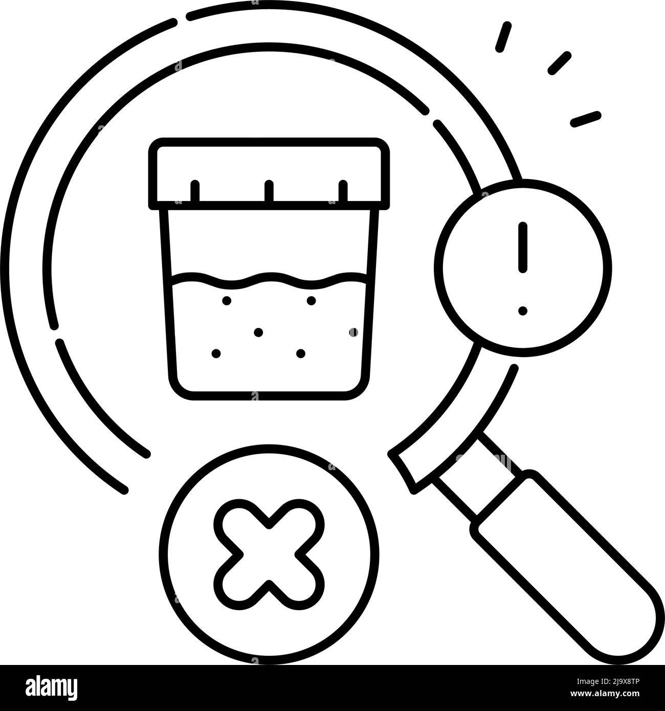 positive drug test line icon vector illustration Stock Vector Image ...